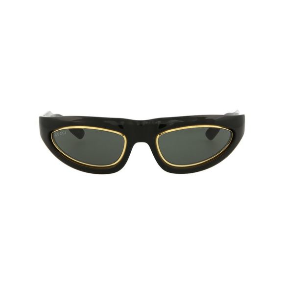 Gucci | Accessories | Gucci Shieldinjection Frame Sunglasses Black Mens ...